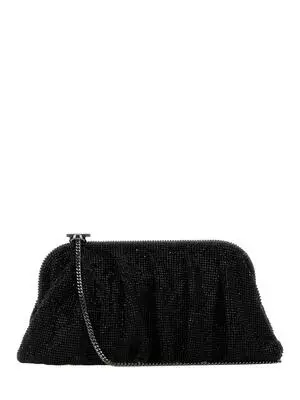 Benedetta Bruzziches Rhinestones Knit Venus La Grande Clutch - Black