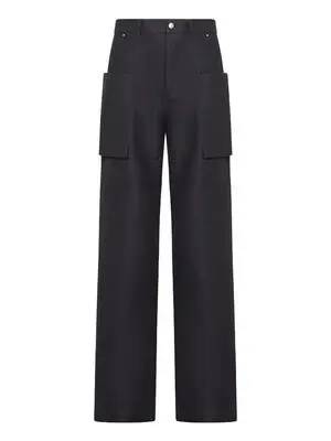 Rick Owens Stefan Cotton Blend Cargo Pants - Black