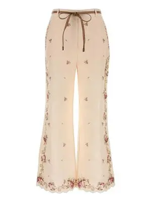 Zimmermann Linen Patience Pant - Multicolor