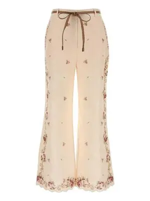Zimmermann Linen Patience Pant - Multicolor
