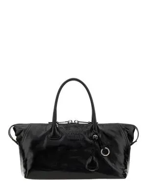 Miu Miu Vitello Leather Handbag - Black