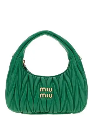 Miu Miu Grass Nappa Leather Wander Handbag - Green