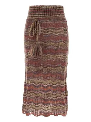 VIVIENNE WESTWOOD Mohair Blend Flora Skirt - Multicolor