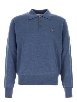 VIVIENNE WESTWOOD Air Force Wool Mark Polo Shirt - Blue