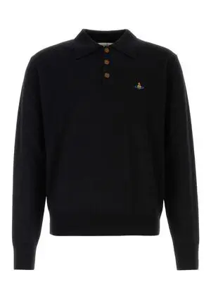 VIVIENNE WESTWOOD Wool Mark Polo Shirt - Black