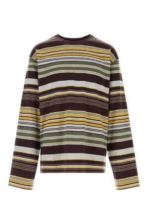 Dries Van Noten Embroidered Cotton Oversize Hember T-shirt - Multicolor