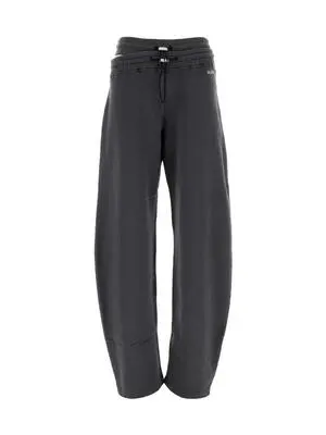 Attico Dark Grey Cotton Joggers - Gray