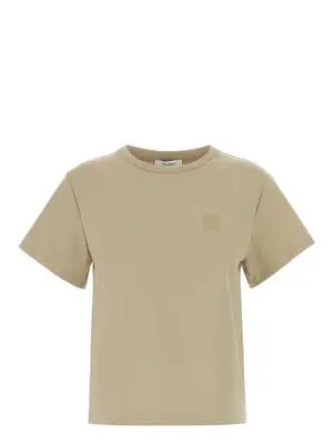 Max Mara Max Mara Women Sand Stretch Jersey Quagga T-Shirt Brown