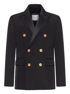 Sacai Double-face Cotton And Silk Jacket - Black