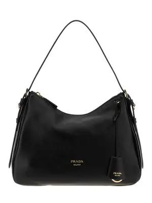 Prada Leather Shoulder Bag - Black