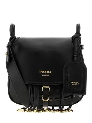 Prada Leather Crossbody Bag - Black