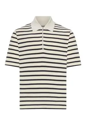 JIL SANDER Short-sleeved Polo Shirt Made Of Cotton Jersey - Multicolor