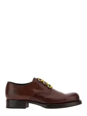 Prada Leather Lace-up Shoes - Brown