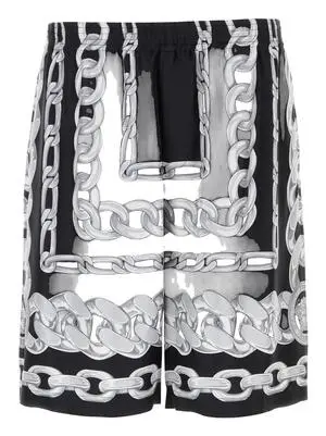 Versace Printed Silk Bermuda Shorts - Multicolor