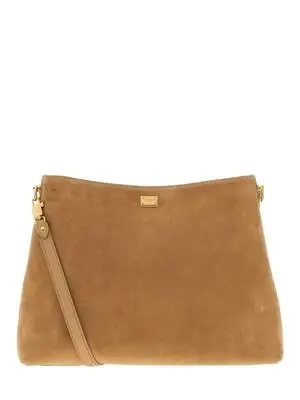 Dolce & Gabbana Beige Suede Shopping Bag - Brown