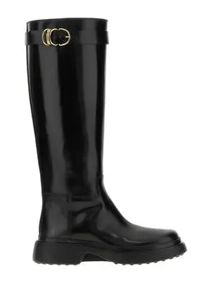 TOD'S Leather Boots - Black