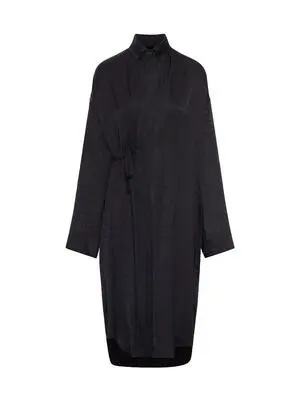 Balenciaga Cocoon Wrap Dress - Black