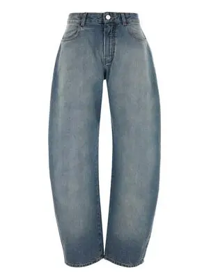 Alaïa ALAIA Denim Wide-Leg Jeans Blue