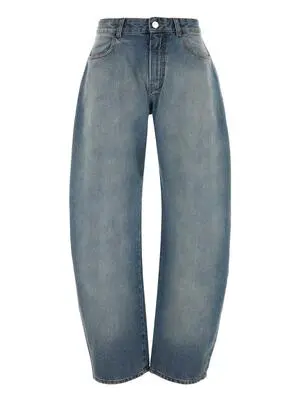 Alaïa Alaïa Denim Wide-Leg Jeans Blue