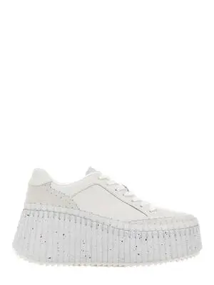 Chloé Leather Nama Sneakers - White