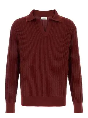 FERRAGAMO Cotton Blend Sweater - Red
