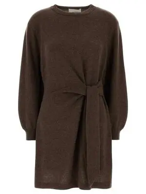 LISA YANG Cashmere Abrielle Sweater Dress - Brown