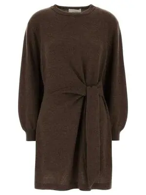 LISA YANG Cashmere Abrielle Sweater Dress - Brown