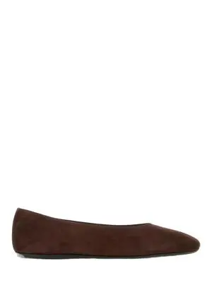Prada Suede Ballerinas - Brown