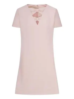 Valentino Garavani Crepe Mini Dress With Bow Detail - Pink