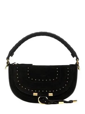 Chloé Suede Mini Marcie Shoulder Bag - Black