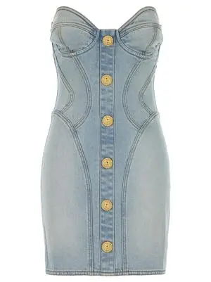 Balmain BALMAIN Denim Dress Multicolor