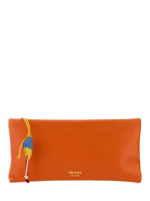 Prada Nappa Leather Pouch - Orange