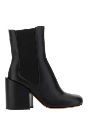 Sportmax Leather Etra Ankle Boots - Black