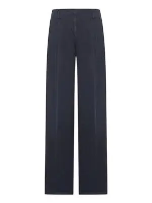 GOLDEN GOOSE Golden Goose Deluxe Brand Women Black Cotton Denim Trousers With Lived-In Treatment