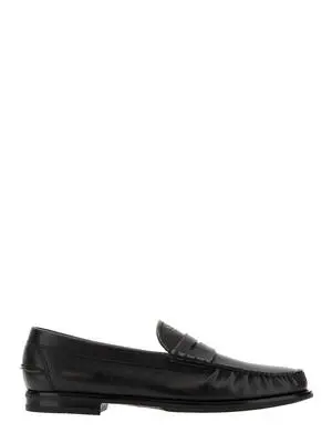 Prada Leather Loafers - Black