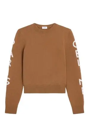 Celine Cashmere And Wool Crew Neck Sweater - Multicolor