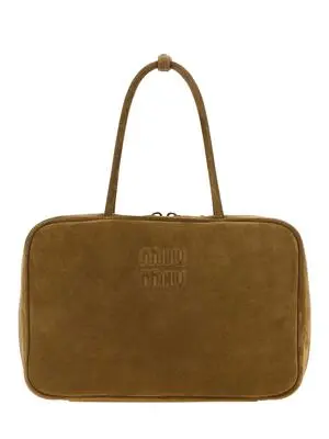 Miu Miu Suede Handbag - Brown