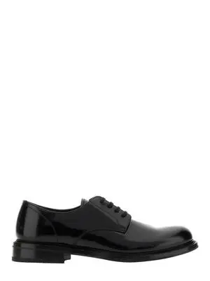 Prada Leather Lace-up Shoes - Onyx
