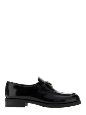 Prada Leather Loafers - Black