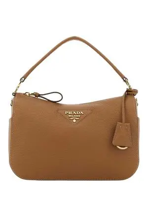 Prada Camel Leather Small Handbag - Brown