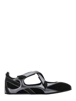 Attico Two-tone Mesh And Synthetic Leather Nomad Ballerinas - Multicolor