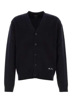 A.p.c. Midnight Wool Kevin Cardigan - Blue
