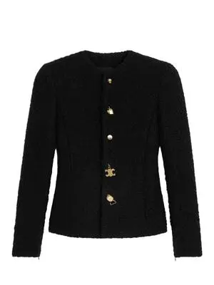 Celine Natté Cashmere And Wool Jacket - Black