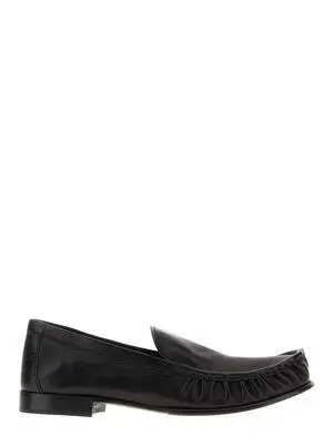Miu Miu Leather Loafers - Black