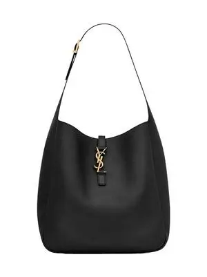 Saint Laurent SAINT LAURENT Le 5 À 7 Large Soft Hammered Leather Shoulder Bag Black