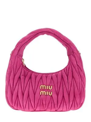 Miu Miu Fuchsia Suede Handbag - Pink