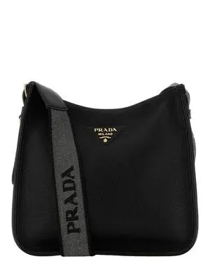 Prada Leather Shoulder Bag - Black