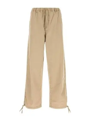 FERRAGAMO Beige Cotton Blend Pant - Brown