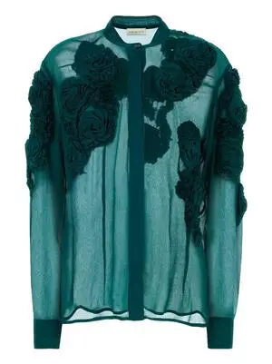 Dries Van Noten DRIES VAN NOTEN Crepe Blouse Green