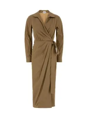 Max Mara MAX MARA Stretch Poplin Beta Dress Brown